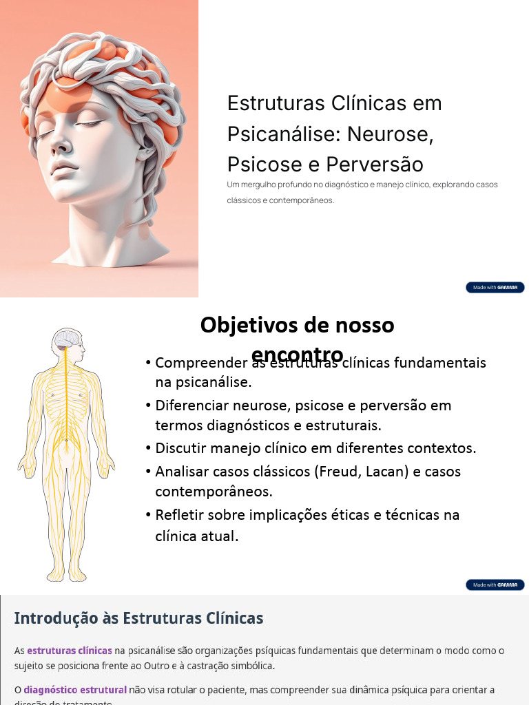 Estruturas Clínicas: Neurose e Psicose | PDF | Psicanálise | Jacques Lacan