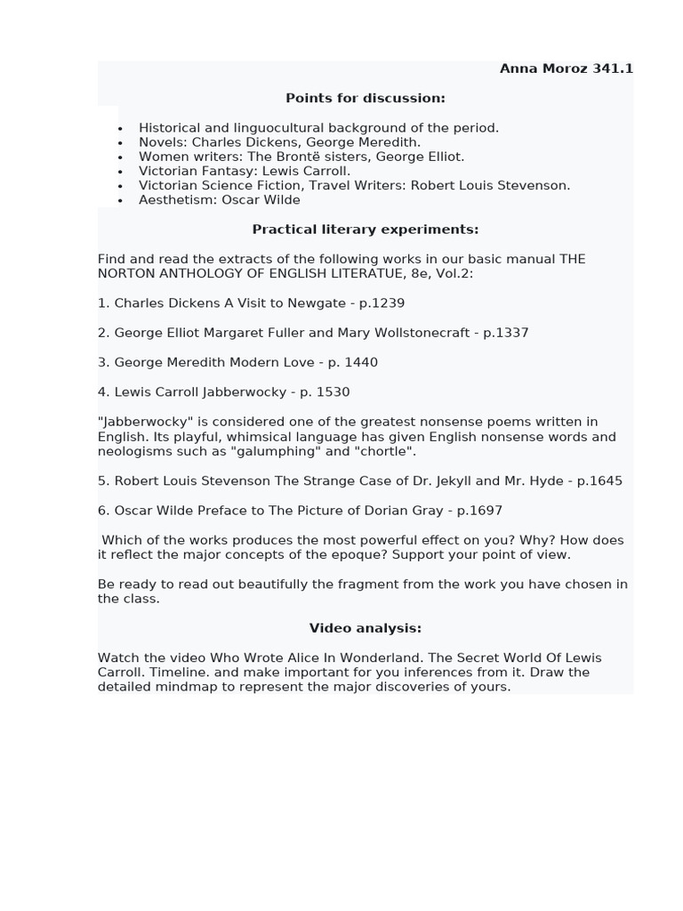 Victorian Literature and Key Authors | PDF