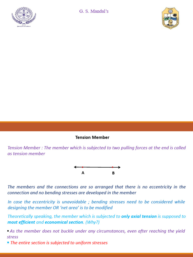 Axially Loaded Steel Tension Members | PDF | Strength Of Materials ...