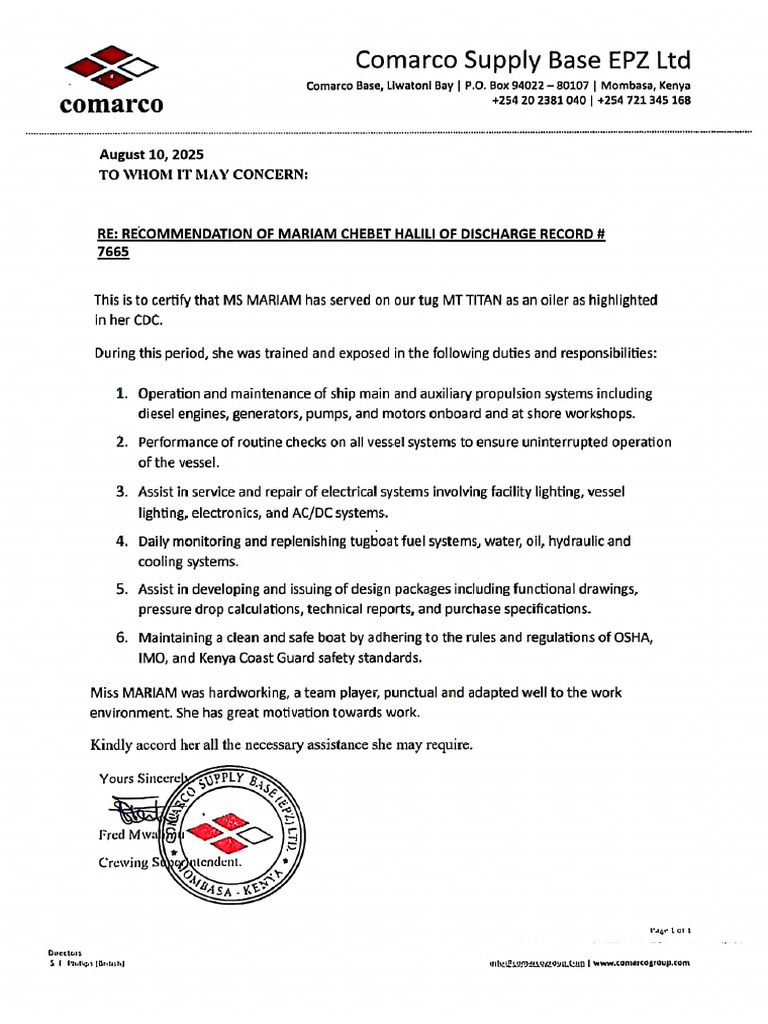 Recommendation Letter | PDF