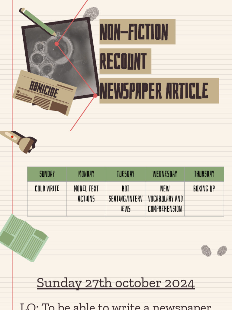 Non-Fiction - Week 8 - Lesson 1 | PDF