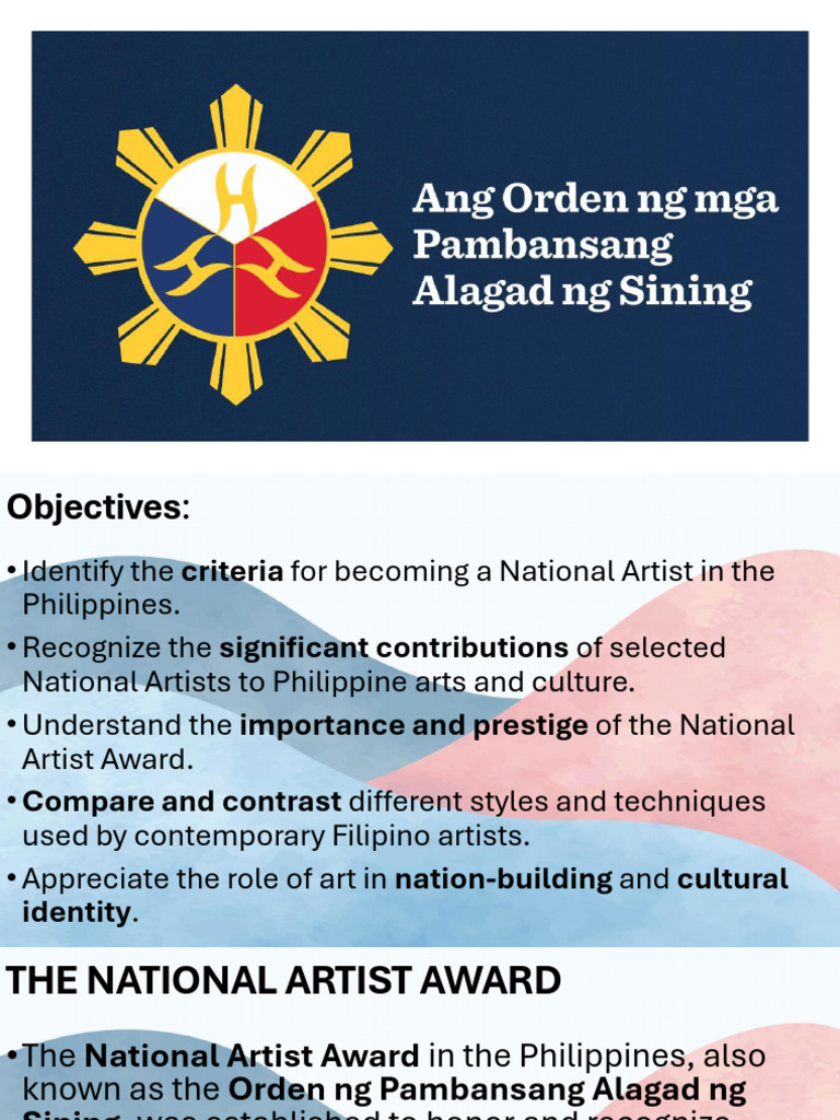 National Artist Award Overview | PDF | Philippines | The Arts