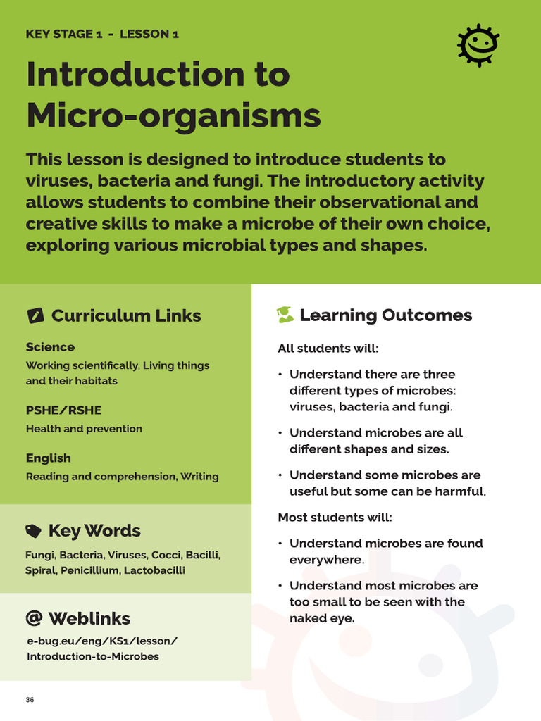Introduction to Microbes Teacher Guidance | PDF