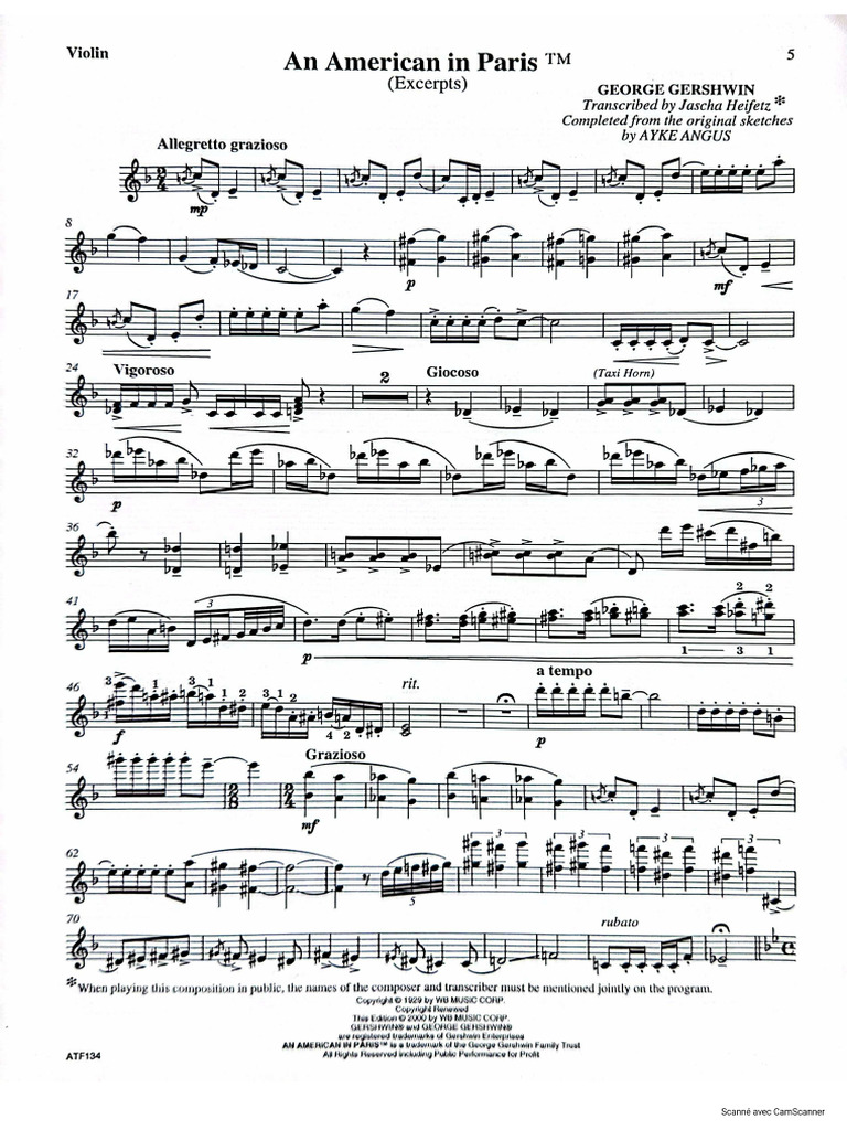 Gershwin An American in Paris | PDF