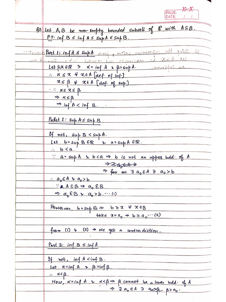 Real Analysis - Assignment | PDF
