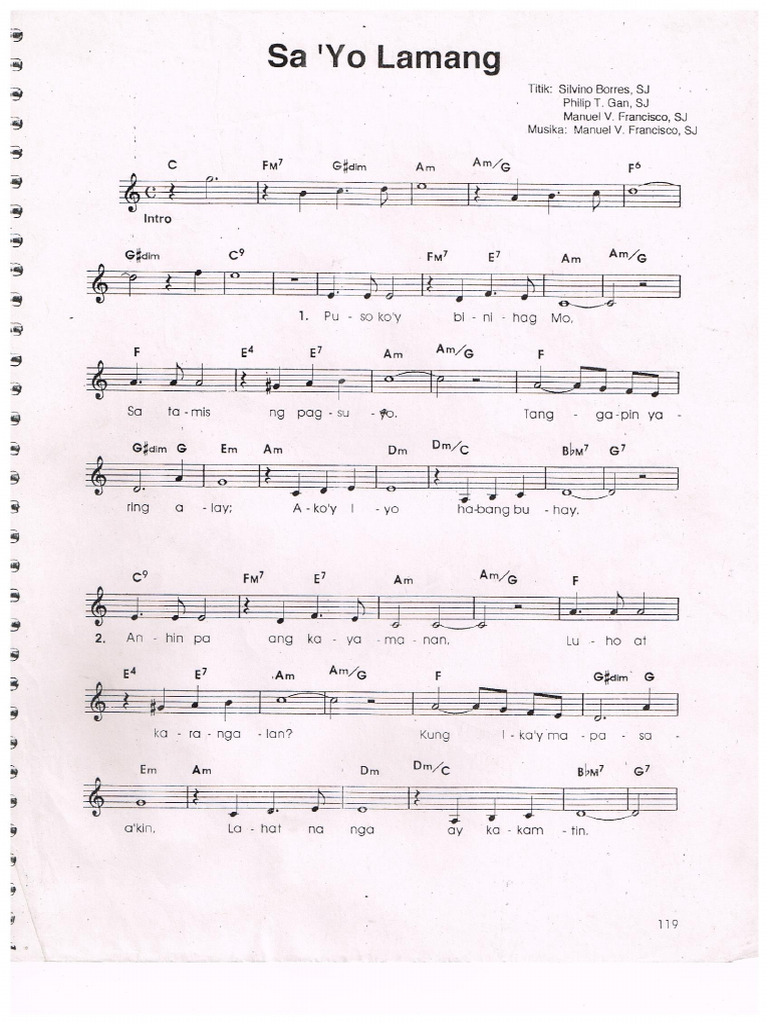Sa 'Yo Lamang (Francisco) SATB | PDF