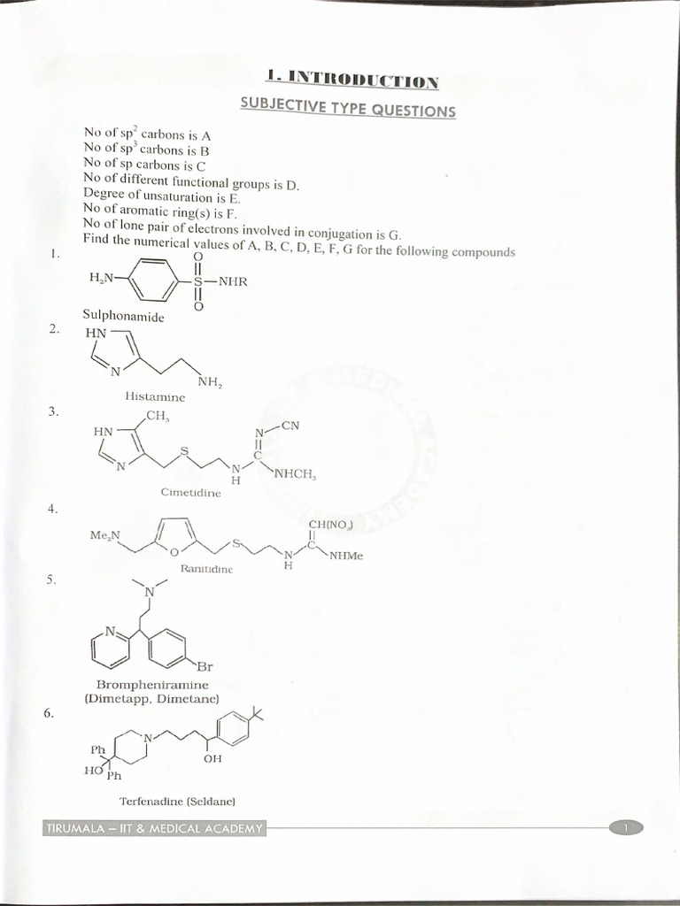 Subjective Type Questions | PDF