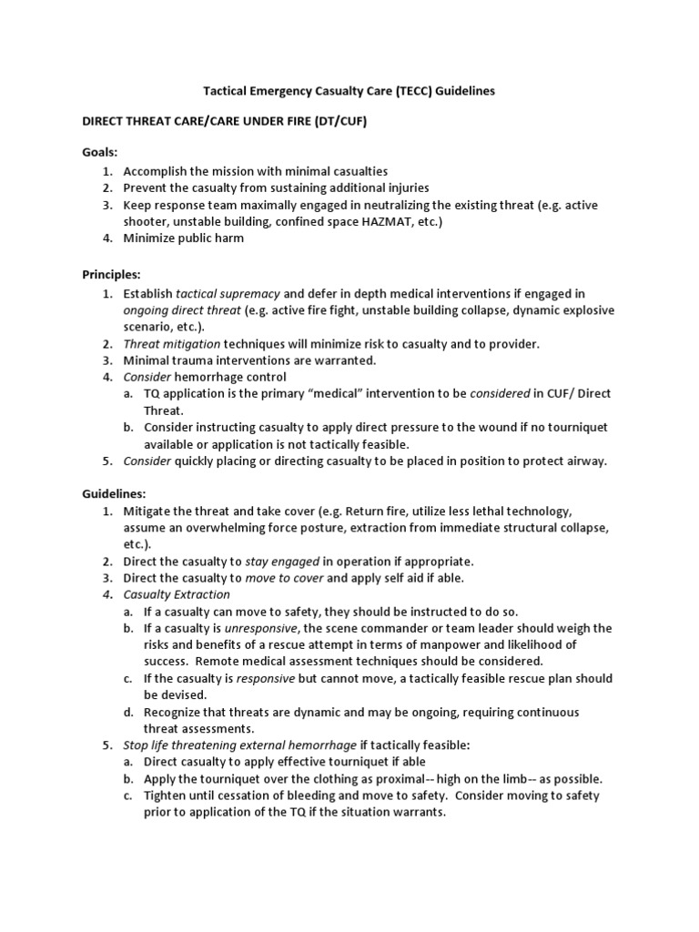 TECC Guidelines | PDF | Emergency Department | Intravenous Therapy