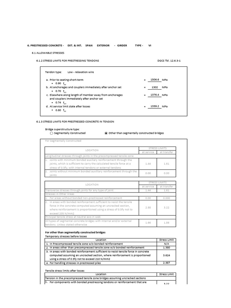 SP9 Br1A 3-Span Ext Girder Ext & Int Spans PSCG Cable C.G. Losses Part2 ...