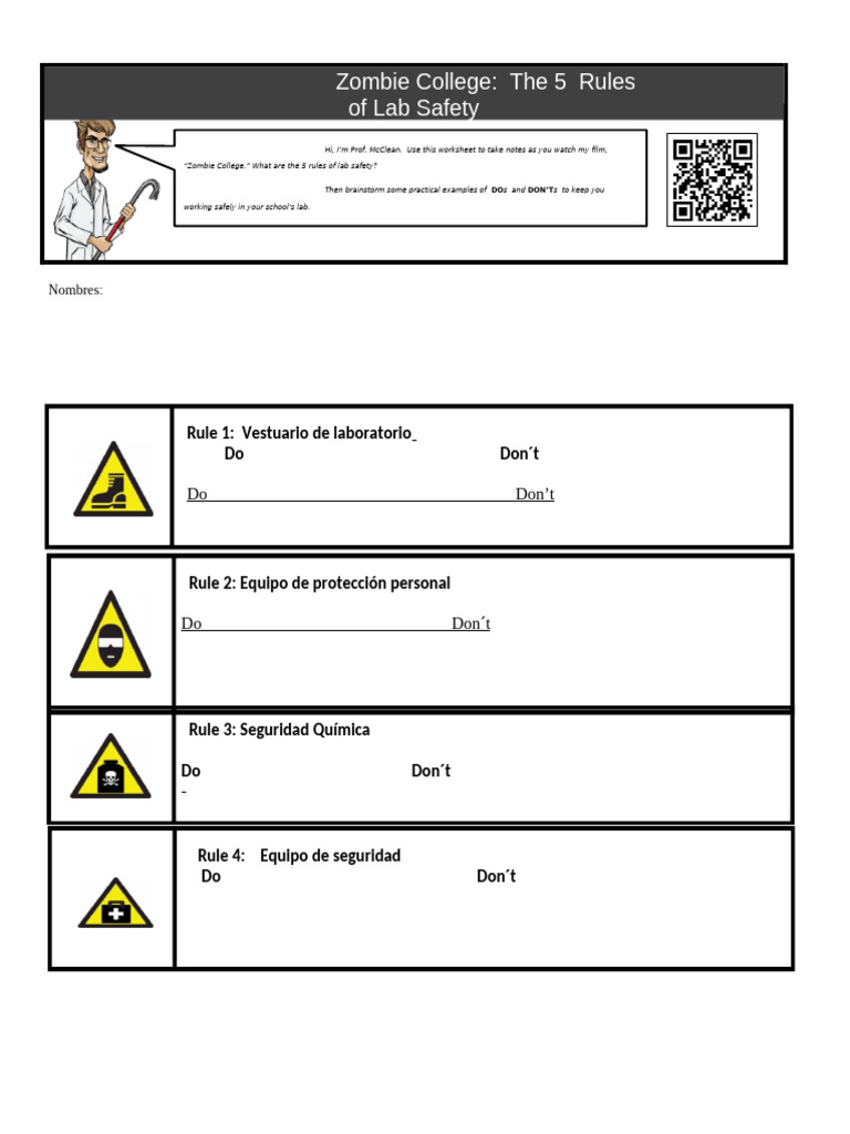 5 Reglas de Seguridad en Laboratorio | PDF | Corrosión | Quemar