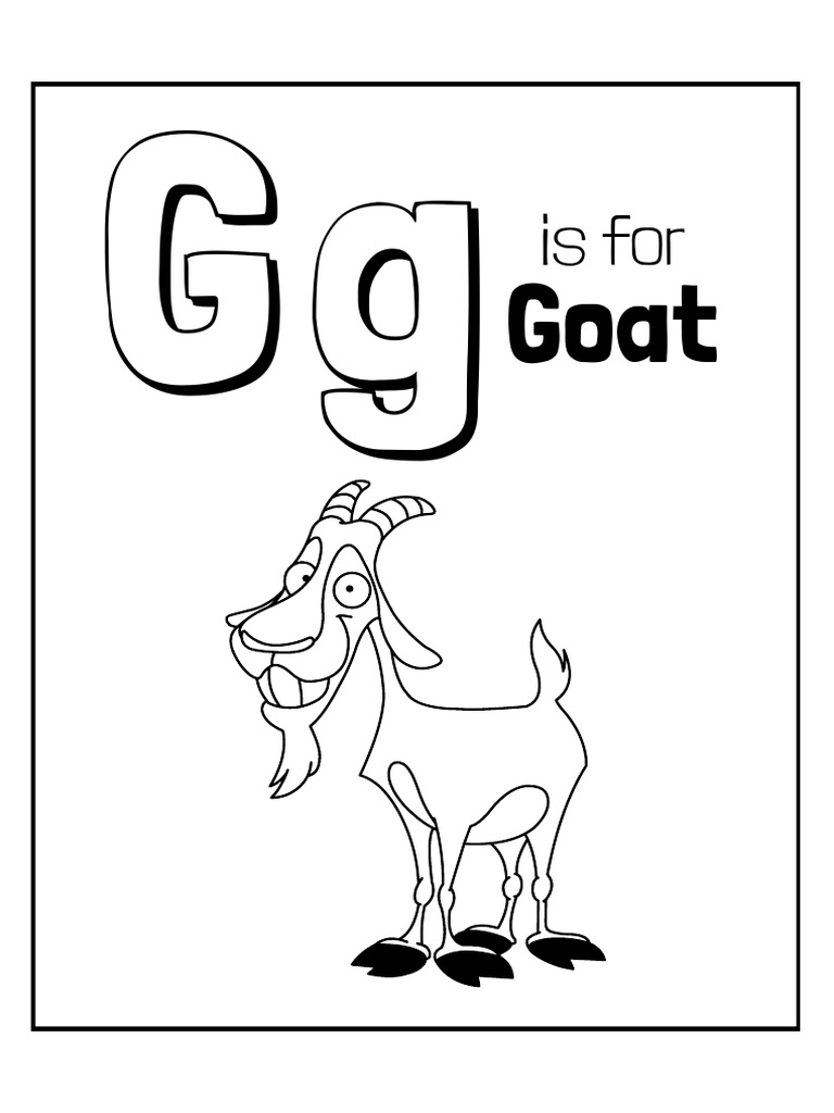 Printable Letter G Coloring Page Worksheet | PDF