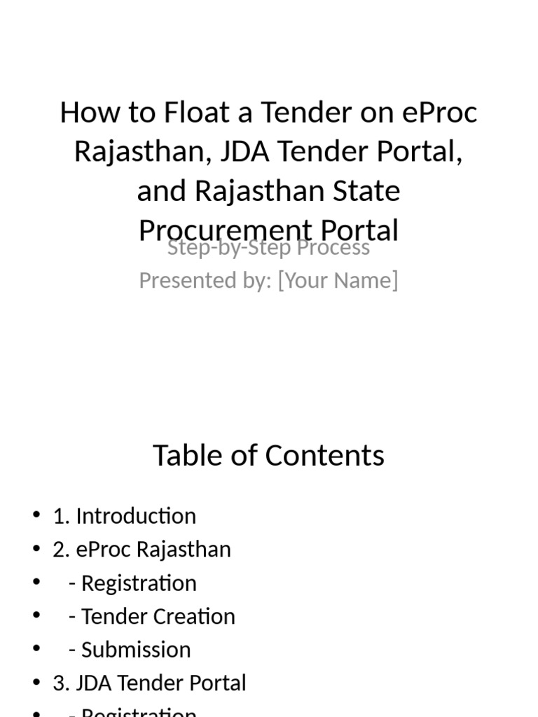 Floating Tenders on eProc Rajasthan | PDF | Computing