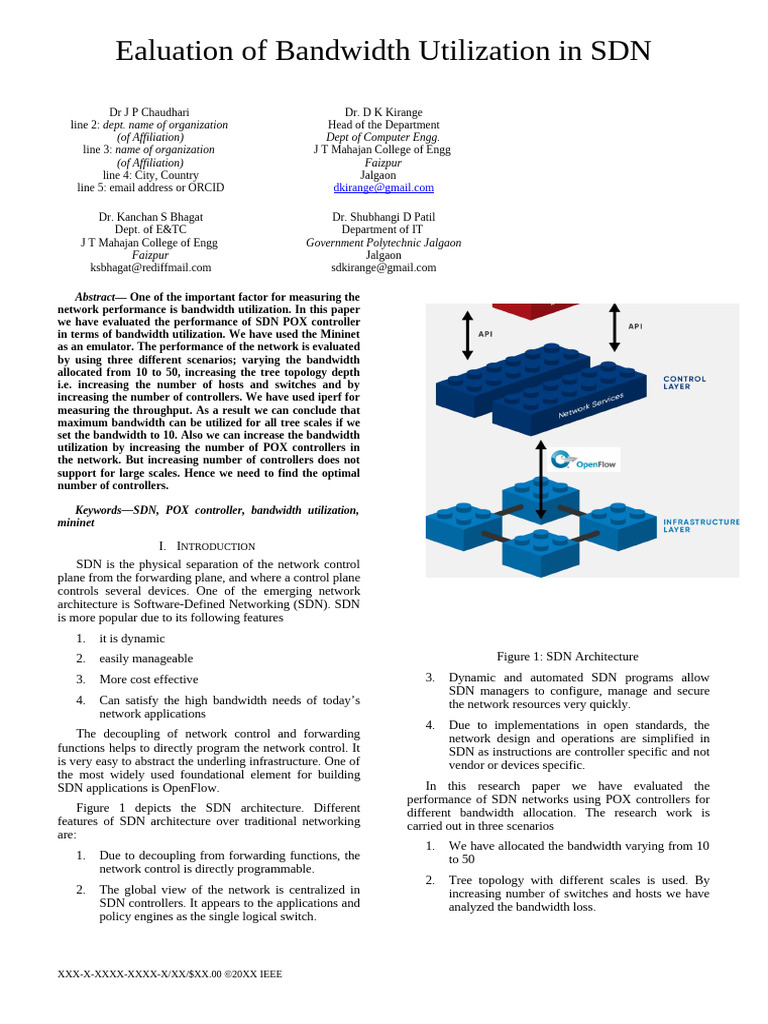 SDN Bandwidth Utilization | PDF | Computer Network | Bandwidth (Computing)