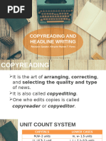 Headline Schedule/Unit Count: Capital Letters Figures/Punctuation | PDF