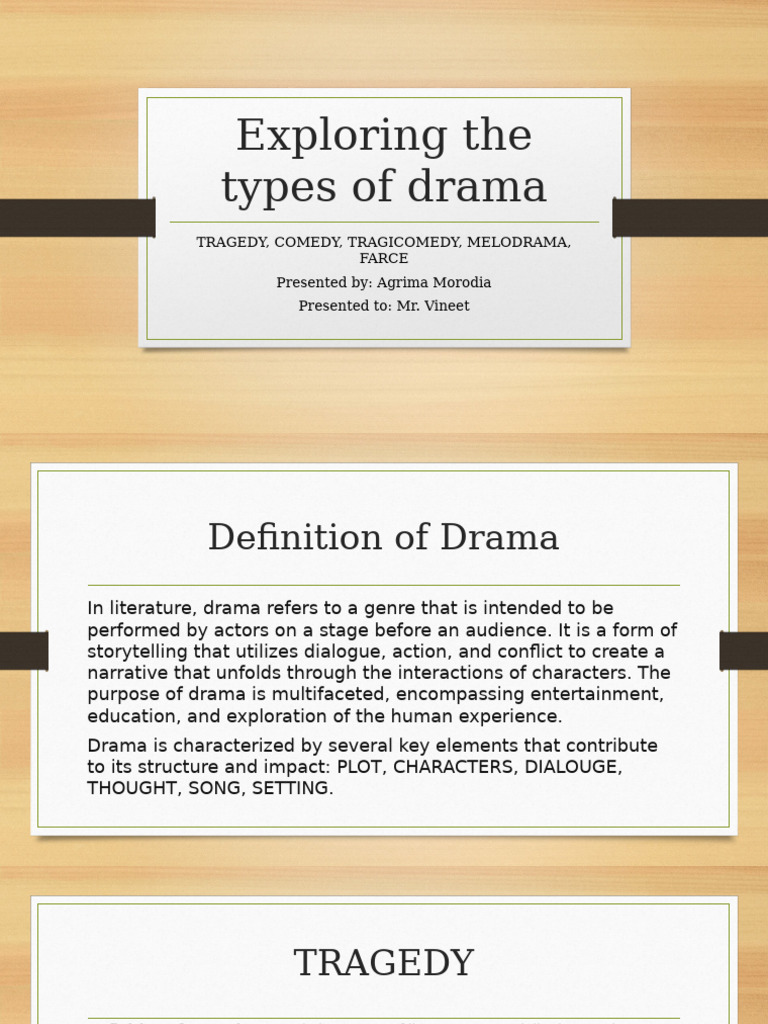 Types of Drama: Tragedy, Comedy, Farce | PDF | Comedy | Tragedy