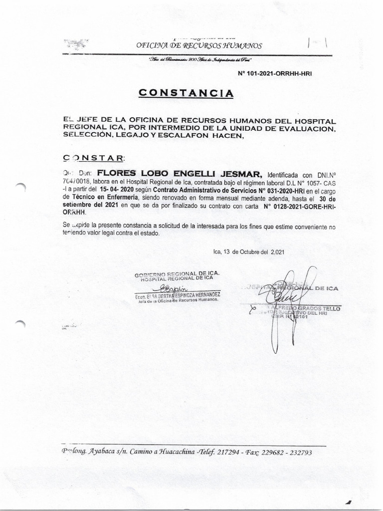 Constancia | PDF