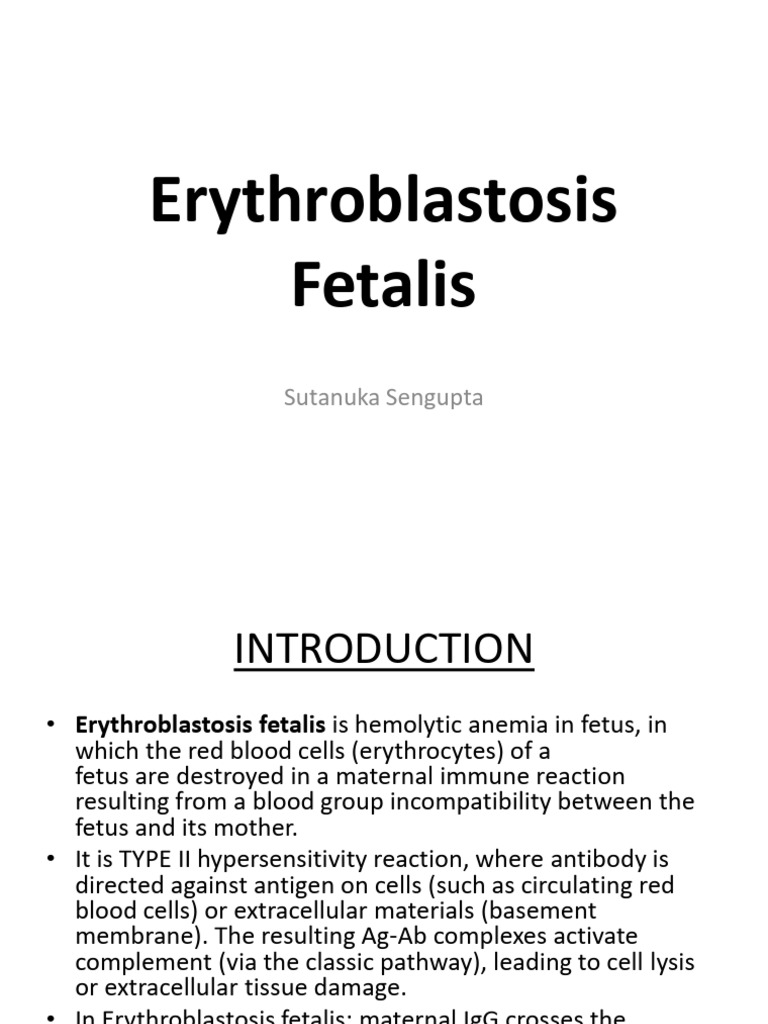Erythroblastosis Fetalis Overview | PDF | Tissue (Biology) | Clinical ...