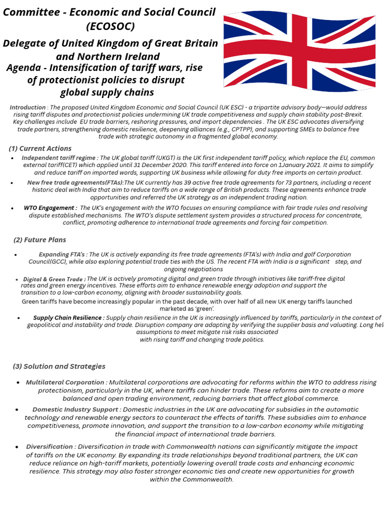 Position Paper (MUN) LPS ... PDF - pdf-1 | PDF | Tariff | World Trade Organization
