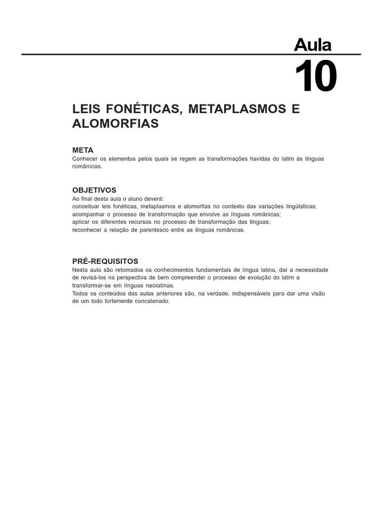 Leis Fonéticas e Transformações Linguísticas | PDF | Fonema | Vogal