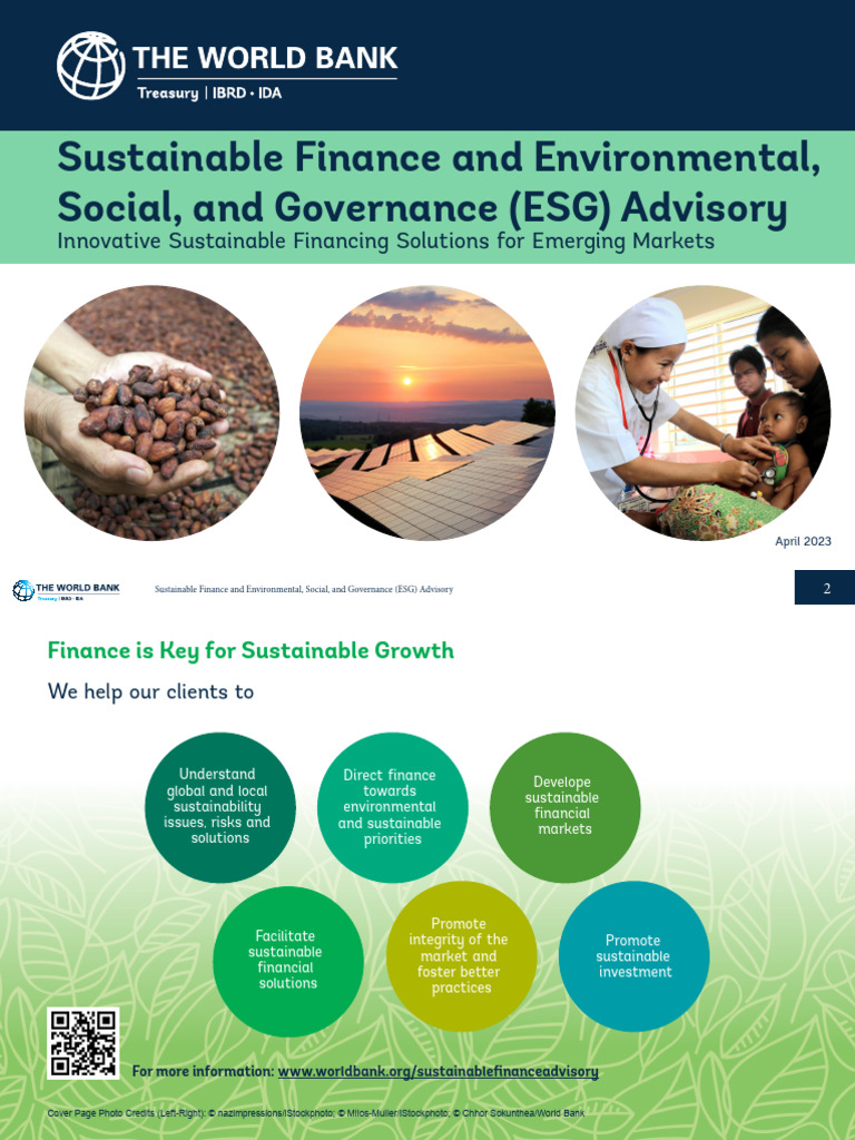 Sustainable Finance and ESG Advisory Guide | PDF | Bonds (Finance ...
