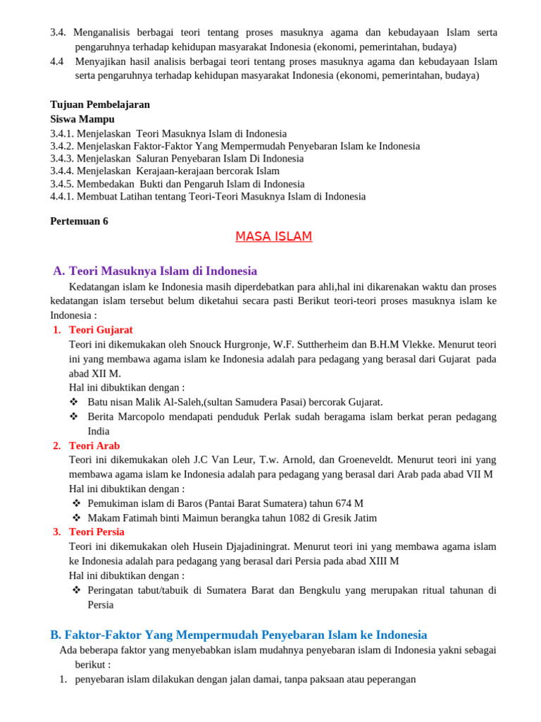 Modul KD 4 Masa Islam | PDF