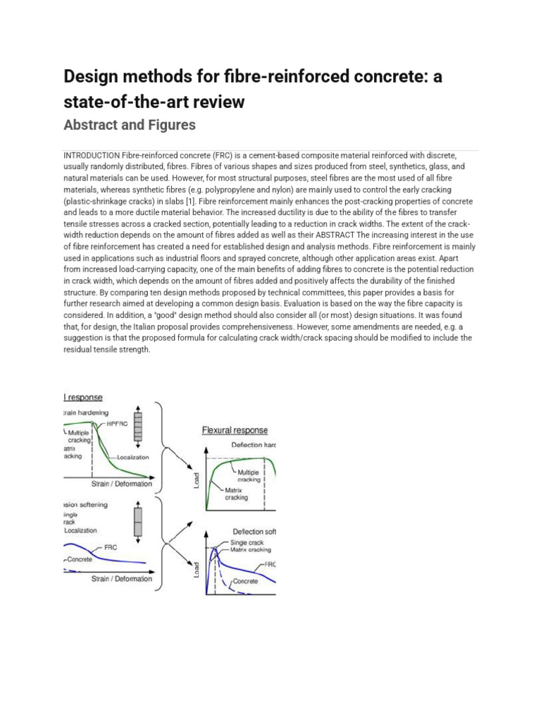 Fibre-Reinforced Concrete Design Methods | PDF