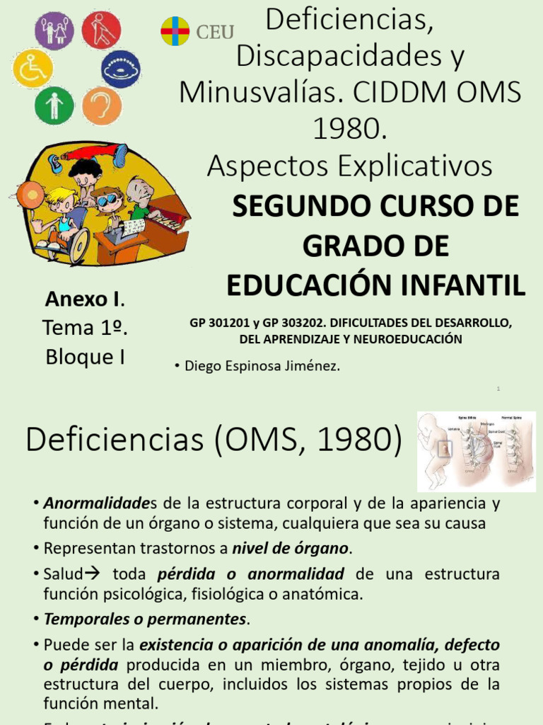 Anexo 1 Tema 1 Dificultades (Diap Definiciones) | PDF | Invalidez ...
