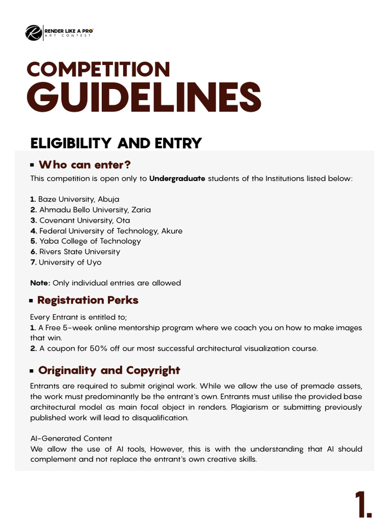 Undergraduate Architectural Art Contest | PDF
