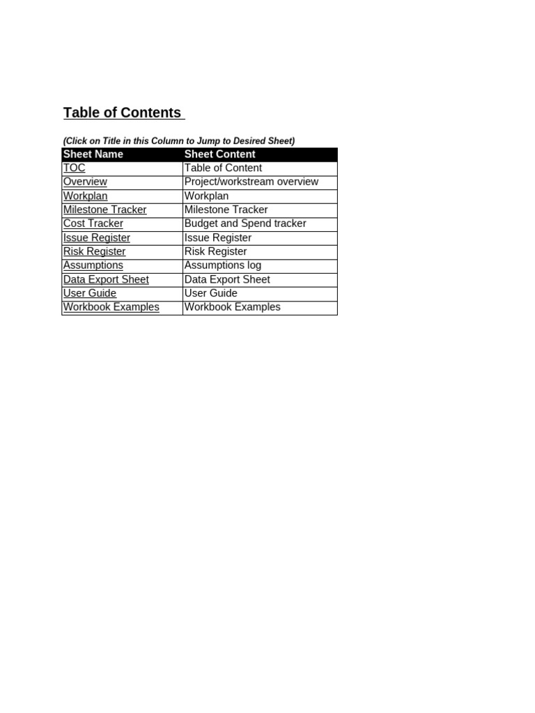 Project Workstream Overview and Tracker | PDF | Computing