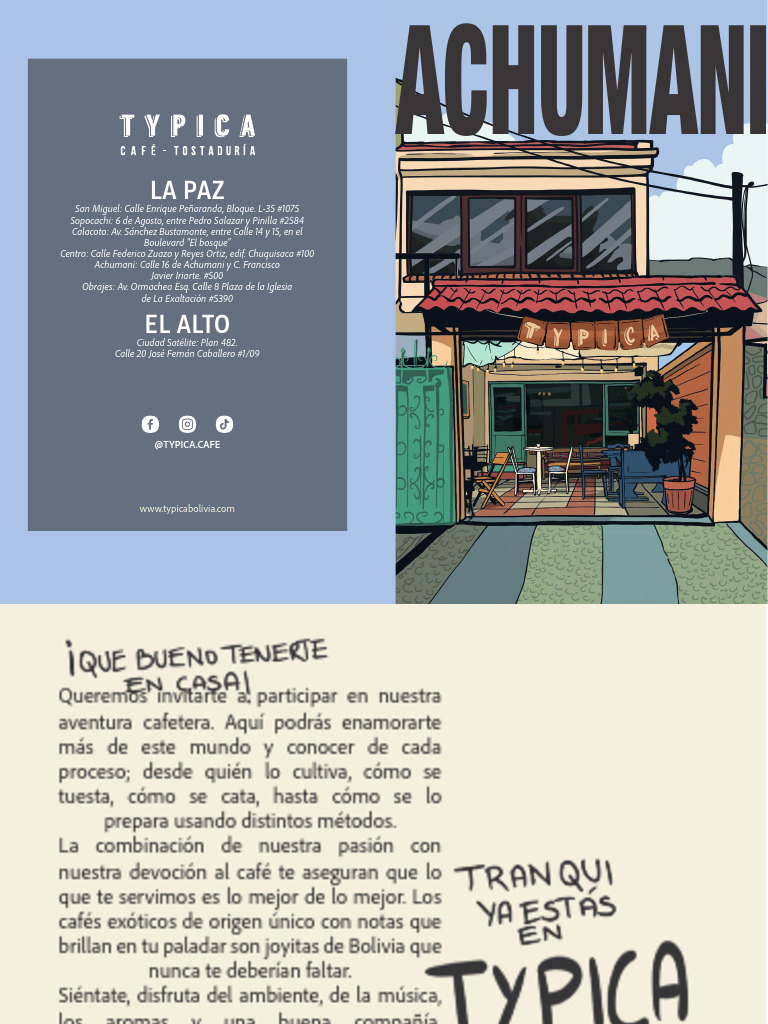 Menu Achumani-2 | PDF | Postres | café