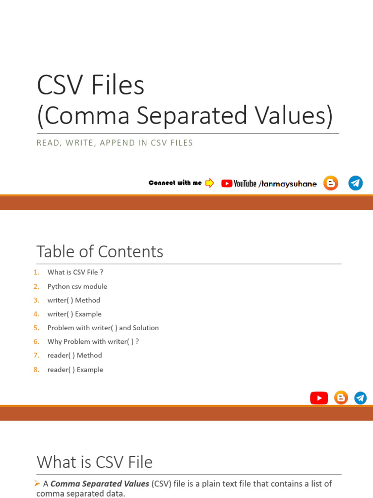 CSV File Reading Writing | PDF | Comma Separated Values | Data