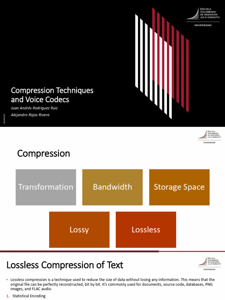 Compression Techniques and Voice Codecs | PDF | Data Compression | Codec