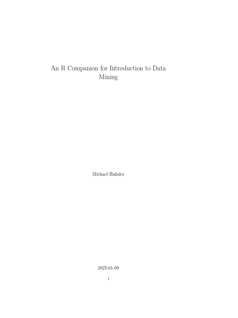 R Companion Data Mining | PDF | Cluster Analysis | Statistical Classification