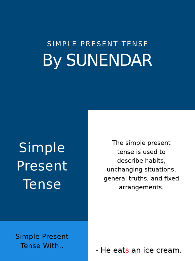 Simple Present Tense PowerPoint | PDF