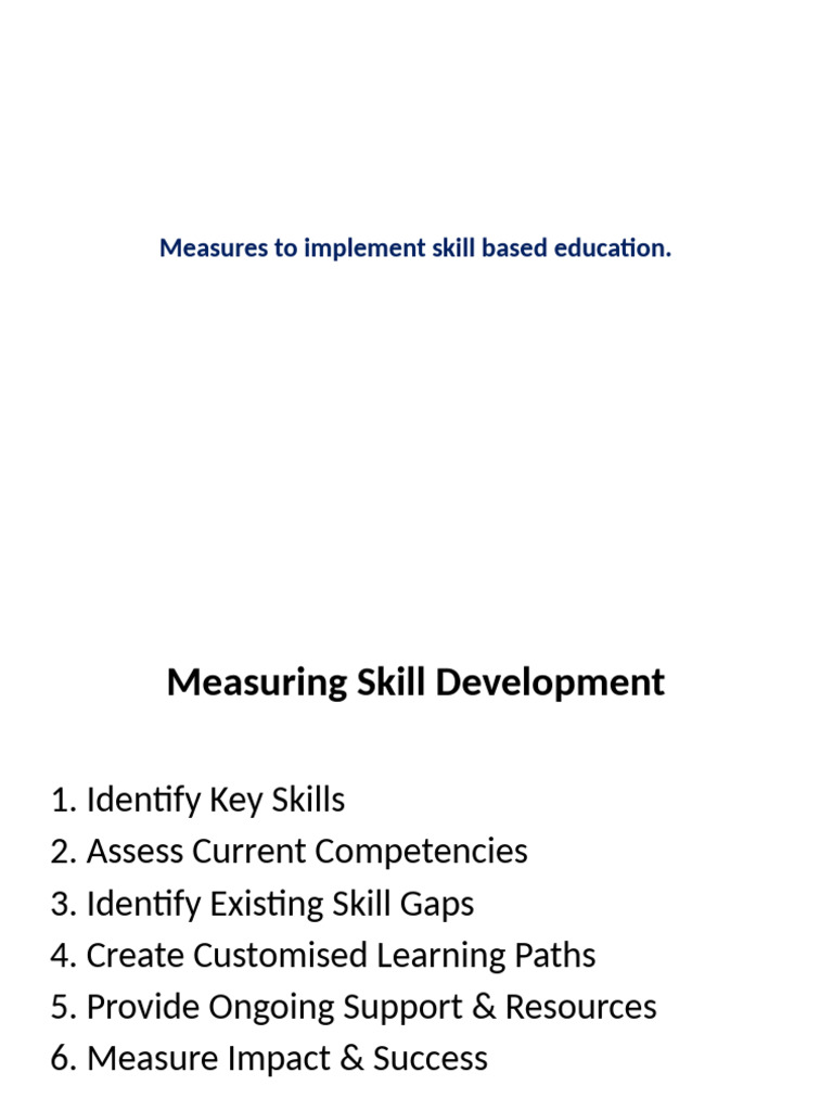 Implementing Skill-Based Education Strategies | PDF