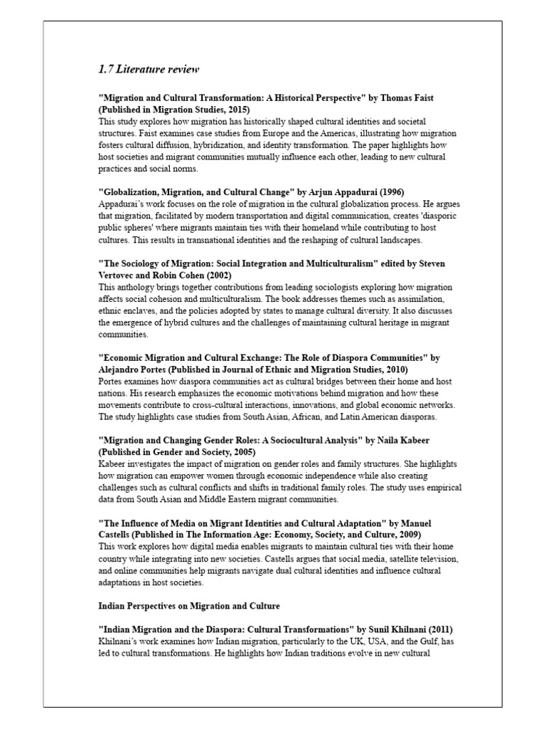 Migration's Impact on Culture and Society | PDF | Human Migration ...