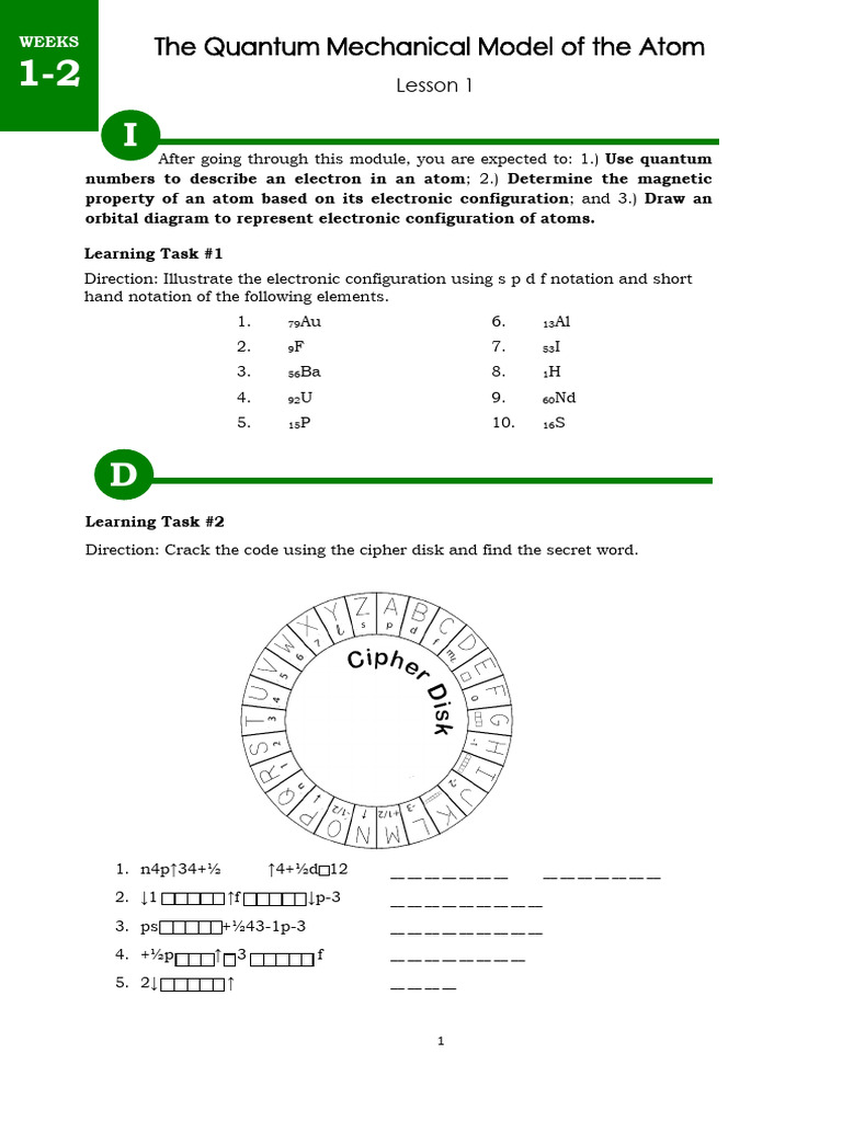 Quantum Mechanical Model of Atoms | PDF | Atomic Orbital | Electron ...