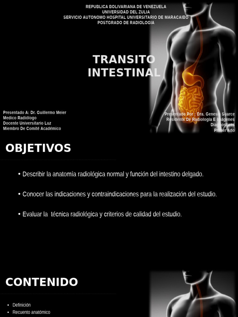 Proyecciones de Tránsito Intestinal | PDF | Radiología | Tracto ...