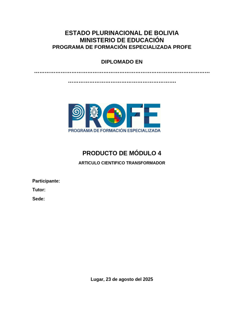 Producto de Módulo 4 Diplomados 2025 | PDF | Publicación Académica | Plan de estudios