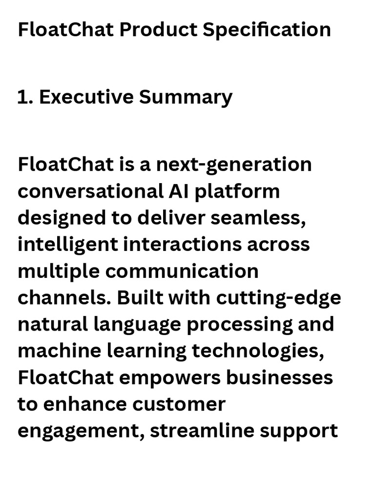 FloatChat: AI-Powered Chat Solutions | PDF | Analytics | Mobile App