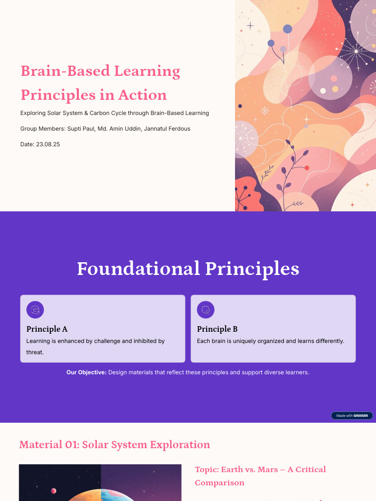 Brain-Based Learning Principles in Action | PDF | Learning | Learning Styles