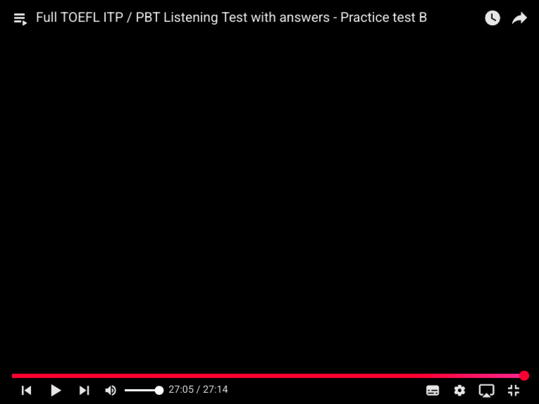 Full TOEFL ITP PBT Listening Test With Answers - Practice Test B ...