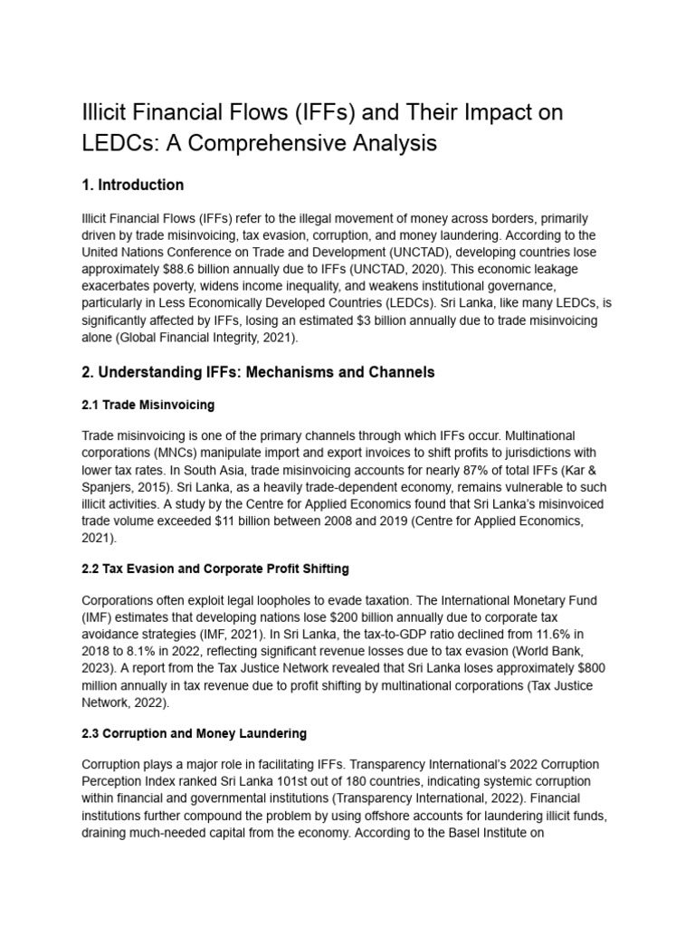 Illicit Financial Flows (IFFs) and Their Impact on LEDCs_ a ...