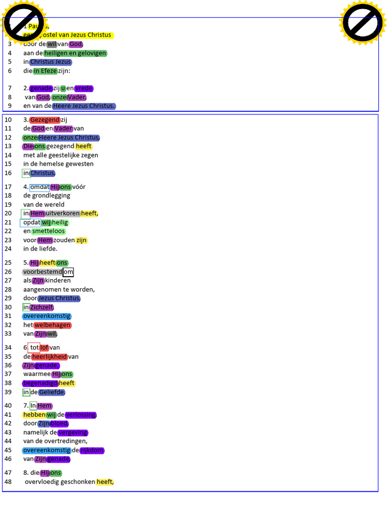 Werkblad Vers 1-14 | PDF