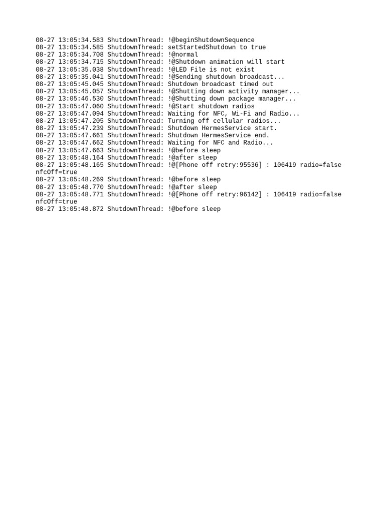 Shutdown Profile.4 | PDF