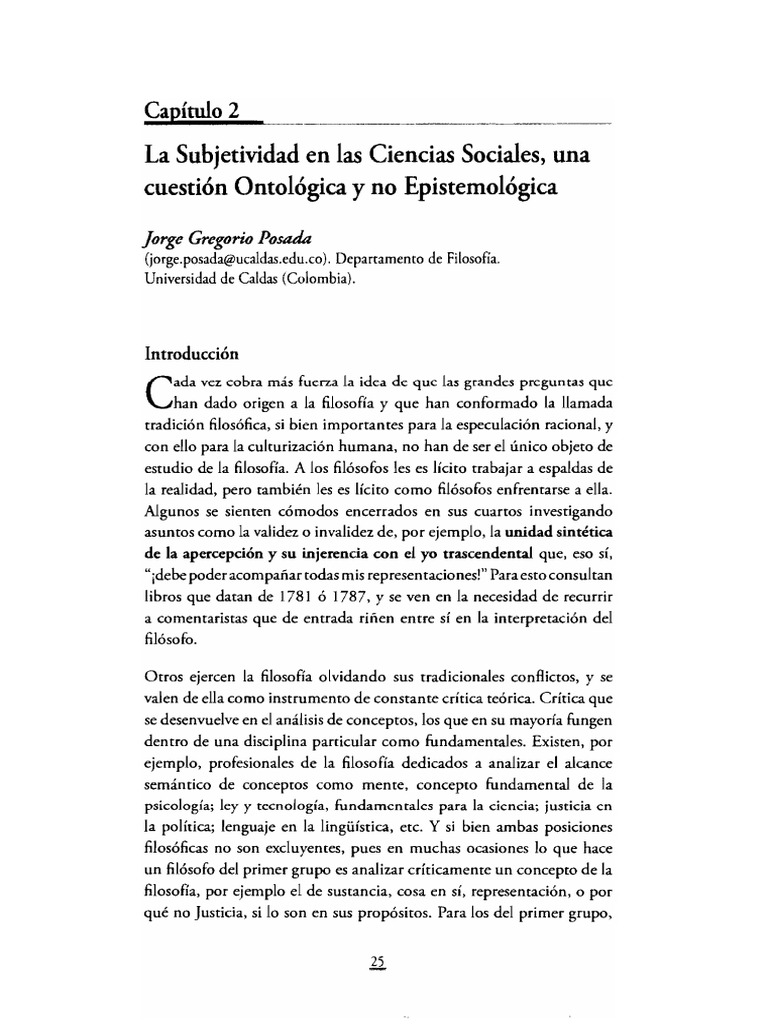 Capitulo 2 Epistemologia de Las Cs Sociales Osorio | PDF