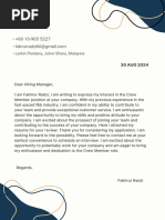 Service Crew Job Description | PDF