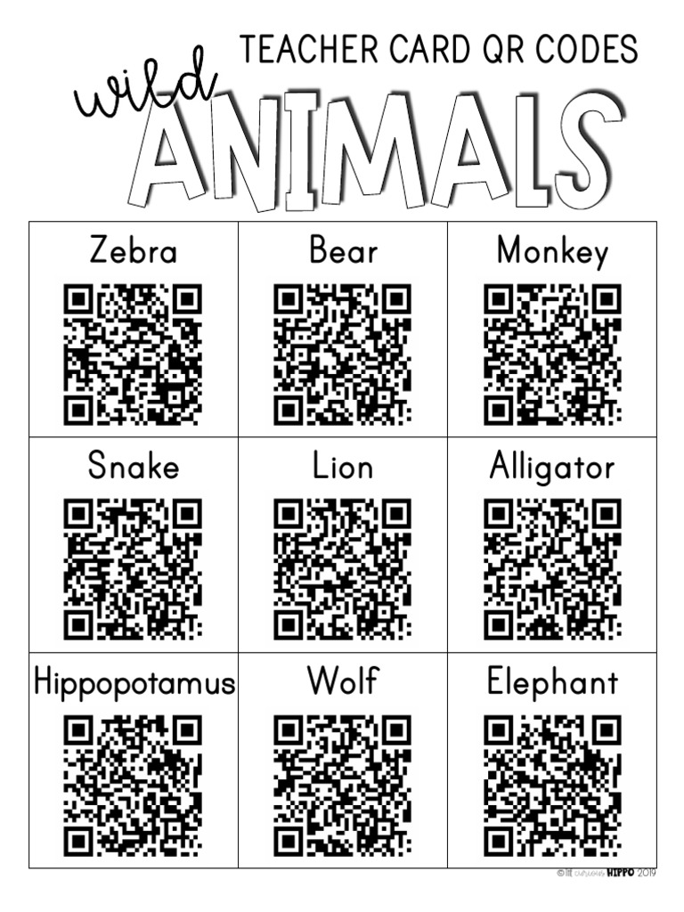 QR Code Wild Animal Sounds | PDF