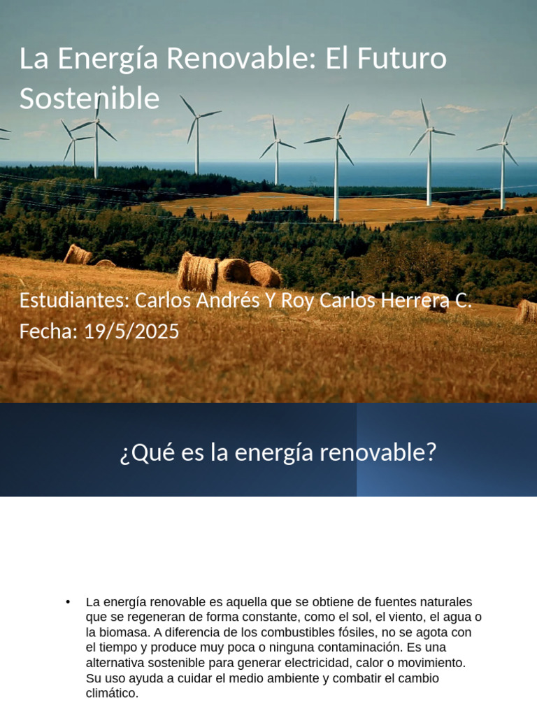 Energía Renovable: Futuro Sostenible | PDF