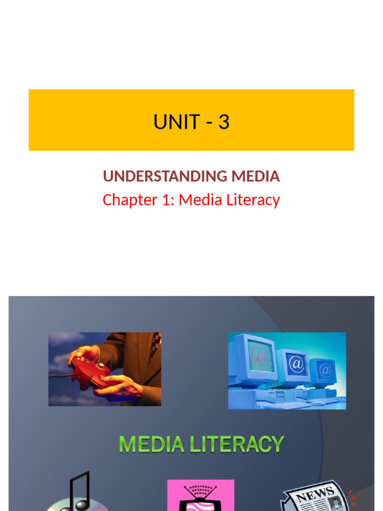 Unit 3 Media Literacy | PDF